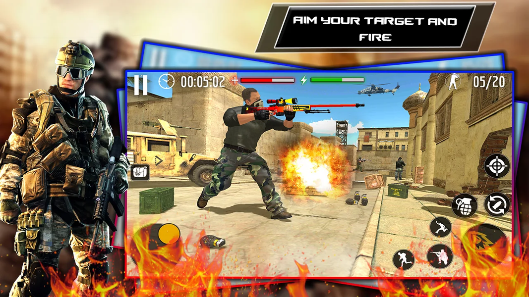 دانلود بازی Fps Offline Encounter Strike اندروید بازار