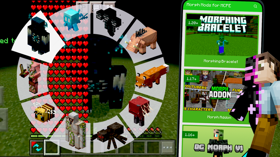 دانلود برنامه Morph Mod For Minecraft Pe اندروید بازار