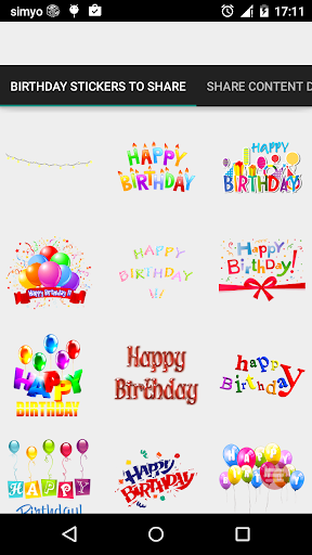 دانلود برنامه Happy Birthday Chat Stickers اندروید بازار