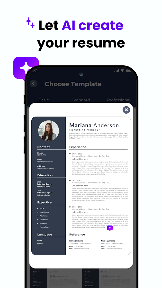 دانلود برنامه AI Resume Builder - CV Maker اندروید | بازار