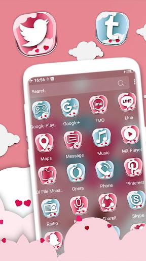 دانلود برنامه Pink Heart Love Launcher Theme اندروید بازار