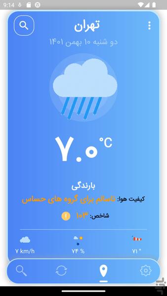 برنامه هواشناسی ایران دانلود بازار
