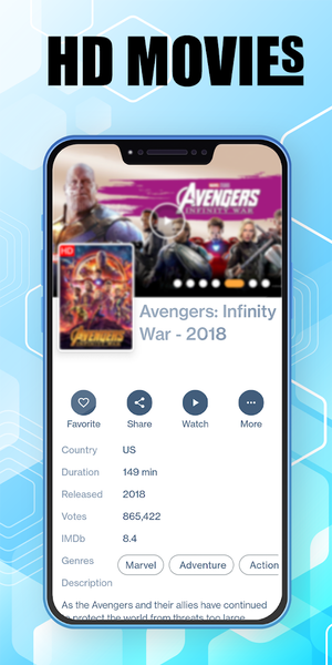 دانلود برنامه HD Movies اندروید | بازار
