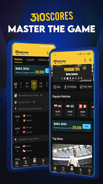 دانلود برنامه ۳۱۰scores Live Scores And News اندروید بازار