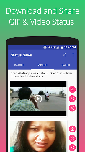 برنامه Status Downloader For Whatsapp And Status Saver Wa دانلود بازار