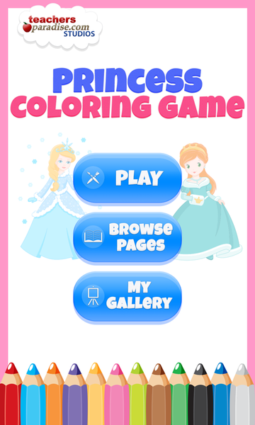 دانلود بازی Princess Girls Coloring Book اندروید بازار