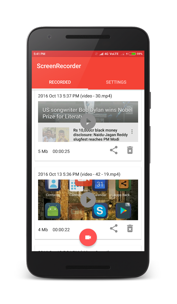دانلود برنامه Screen Recorder No Root اندروید بازار