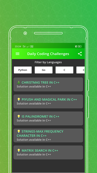 دانلود برنامه Daily Coding Challenges, Conce اندروید | بازار دانلود برنامه Daily Coding Challenges, Conce اندروید | بازار