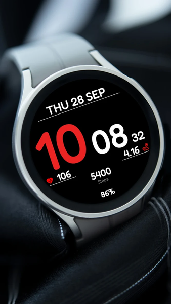 دانلود برنامه Simple Black watchface Wear OS اندروید | بازار