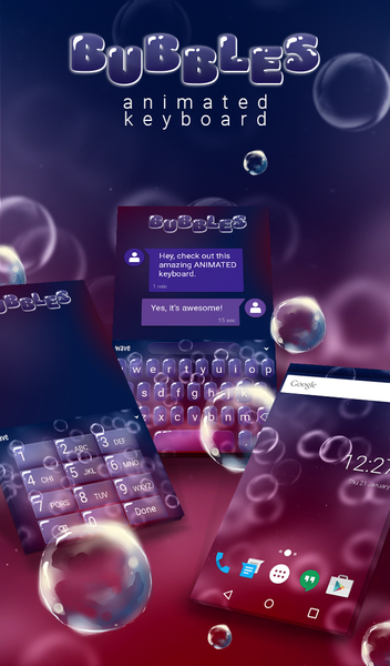 دانلود برنامه Bubbles Animated Keyboard اندروید بازار