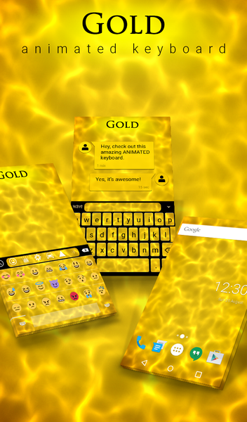 دانلود برنامه Gold Keyboard And Wallpaper اندروید بازار