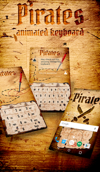دانلود برنامه Pirates Animated Keyboard اندروید بازار