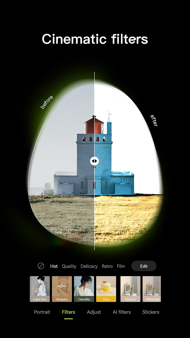 دانلود برنامه Hypic - Photo Editor & AI Art اندروید | بازار