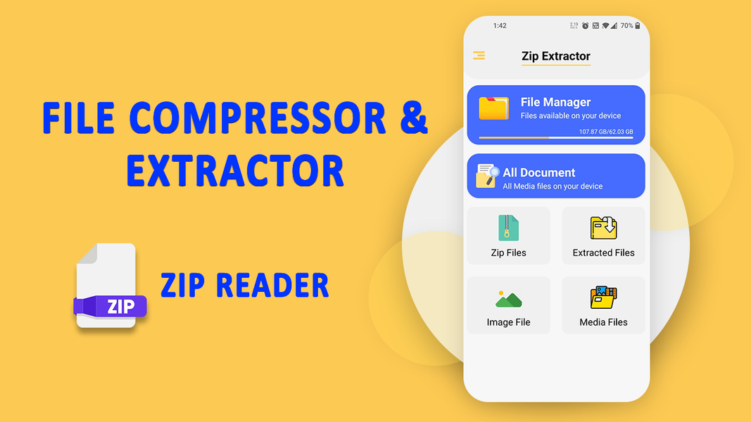 دانلود برنامه Zip File Reader Compressor App اندروید بازار