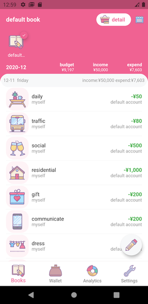 دانلود برنامه Money Cute Expense Tracker اندروید بازار
