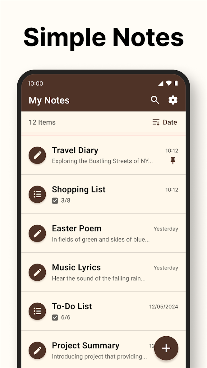 دانلود برنامه Notes - Simple Notepad اندروید | بازار