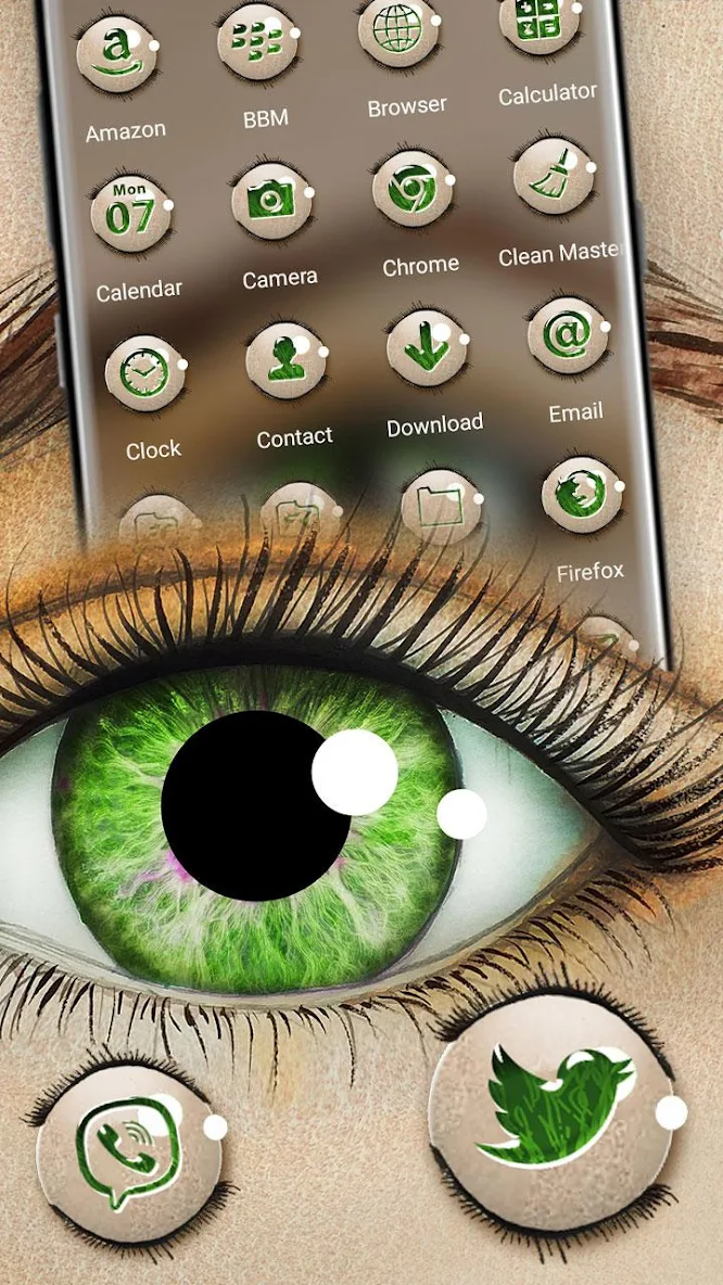 دانلود برنامه Green Eye Theme اندروید بازار