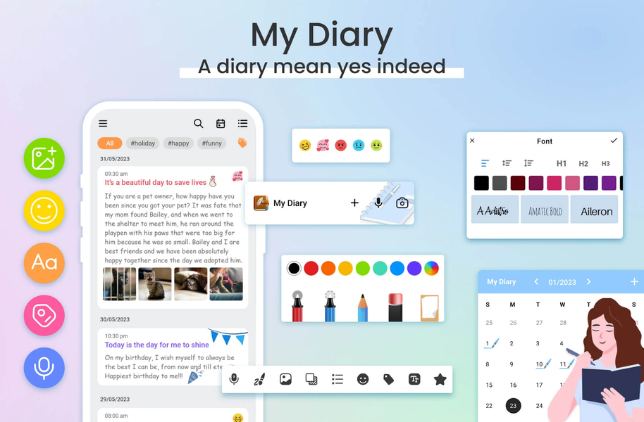 دانلود برنامه My Diary Journal Diary اندروید بازار