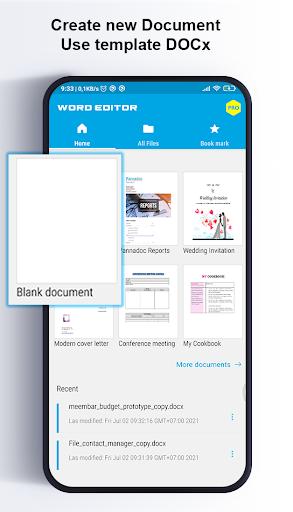 دانلود برنامه Word Editor Docx Editor اندروید بازار
