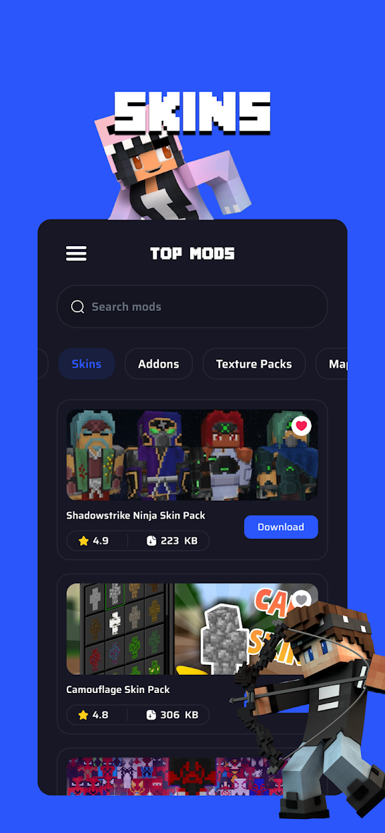 دانلود برنامه Mod Addons for Minecraft PE اندروید | بازار