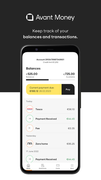 برنامه Avant Money دانلود بازار