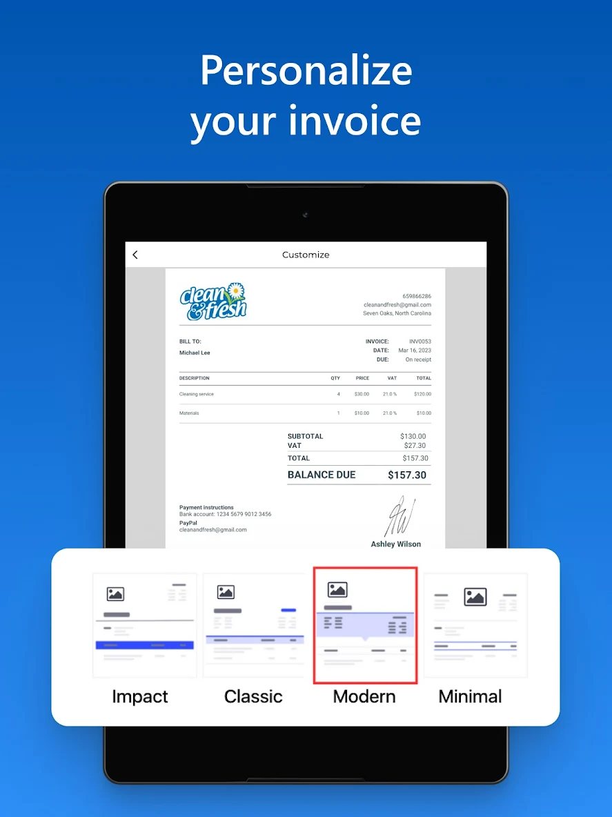 دانلود برنامه Invoice Maker - Invoice Fly اندروید | بازار