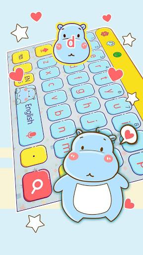 دانلود برنامه Cute hippo keyboard اندروید | بازار