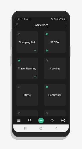 دانلود برنامه Blacknote Notepad Notes دفتر یادداشت تم تاریک اندروید