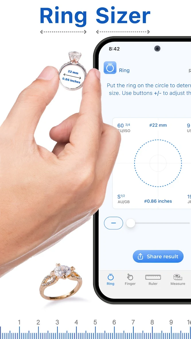 دانلود برنامه Ring Sizer - Ring Fing اندروید | بازار