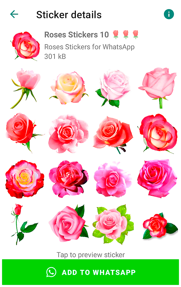 دانلود برنامه Roses Stickers for WhatsApp اندروید | بازار