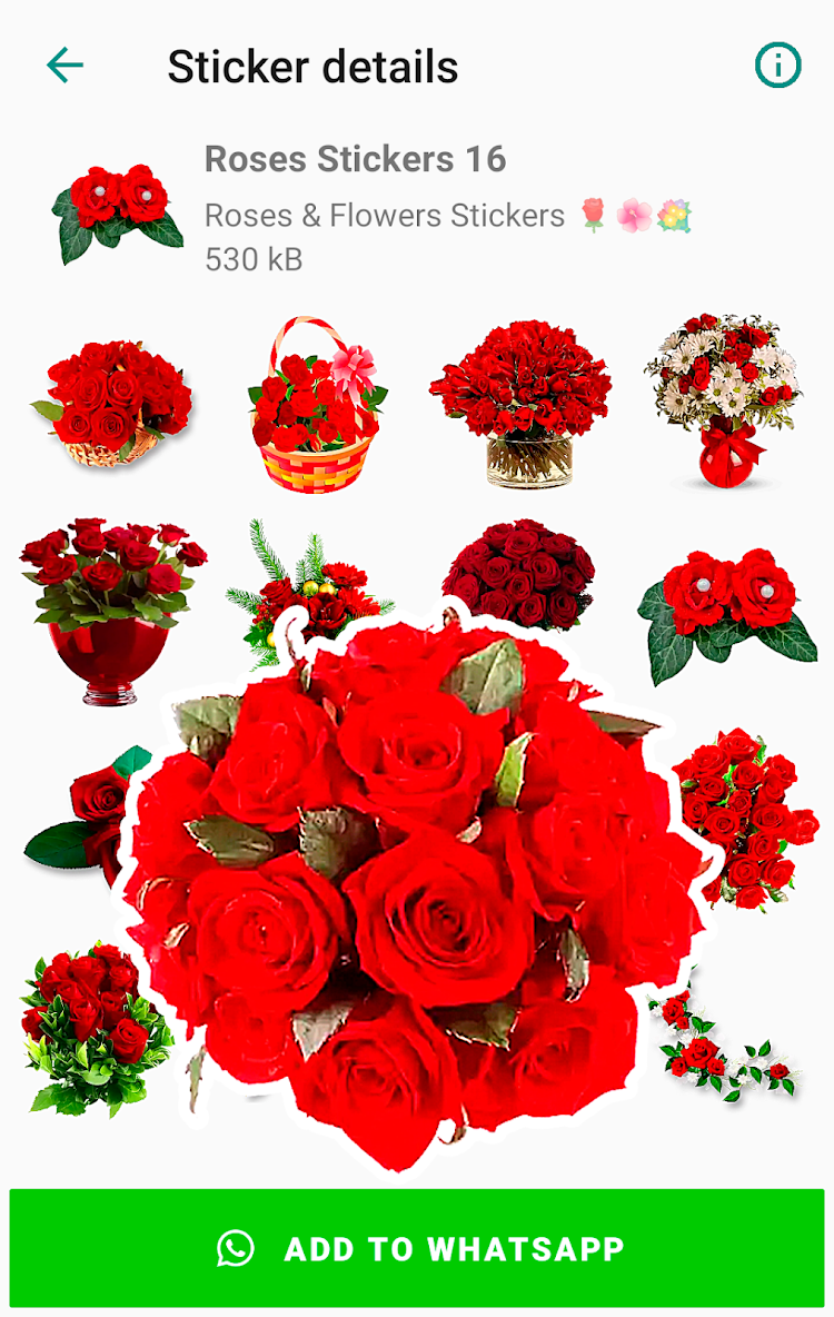 دانلود برنامه Roses Stickers for WhatsApp اندروید | بازار