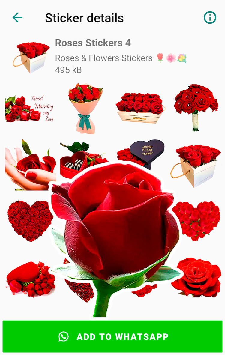 دانلود برنامه Roses Stickers for WhatsApp اندروید | بازار