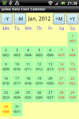 دانلود برنامه Julian Date Conv Calendar اندروید | بازار